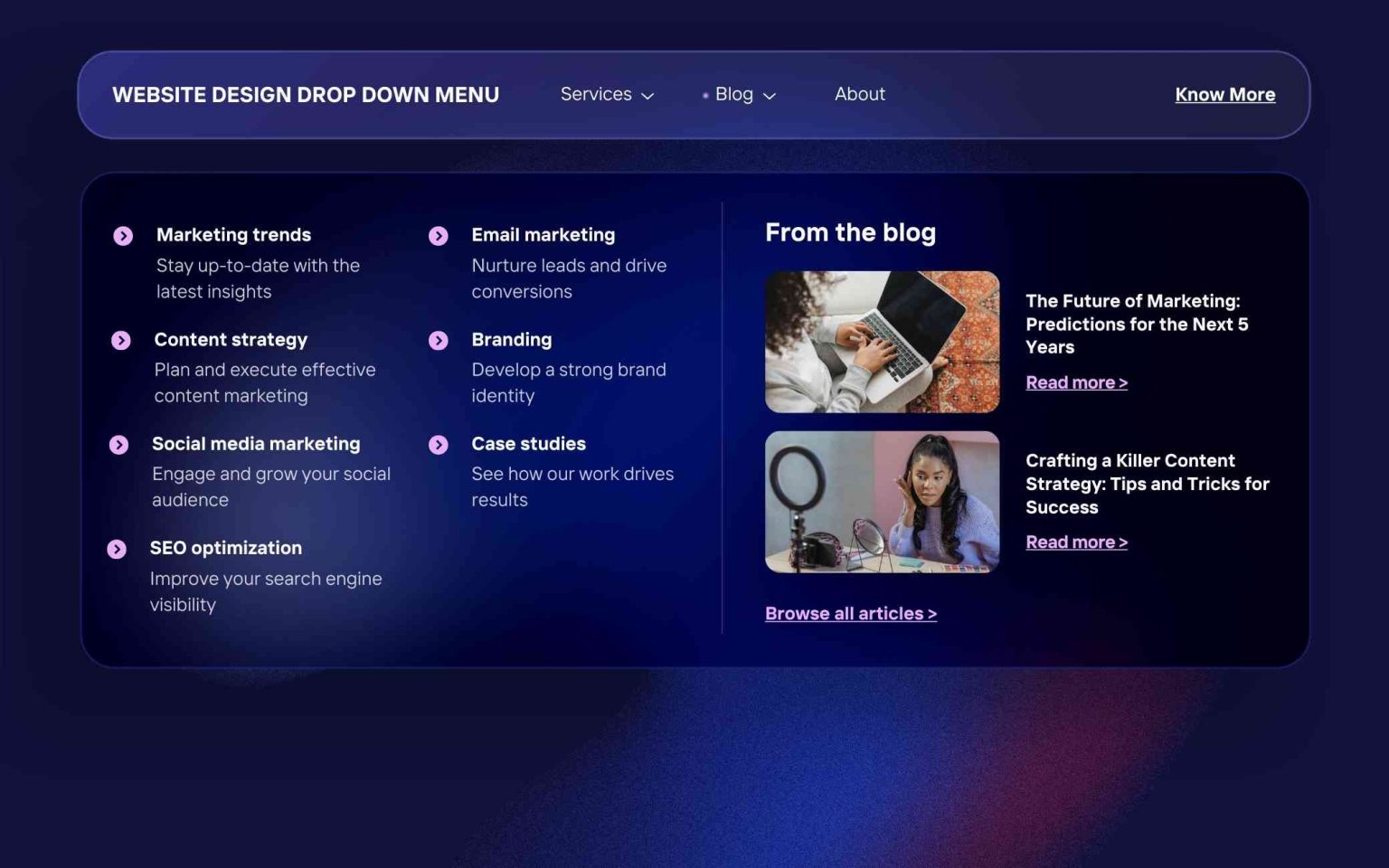 Website Design Drop-Down Menus: The Ultimate Guide - Affordable Website ...